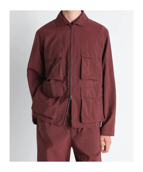 LEMAIRE Washed Technical Cotton 3d Pocket Jacket - Harbor
