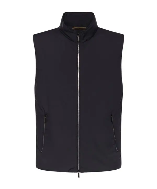 MOORER Zip-up Padded Gilet - Black