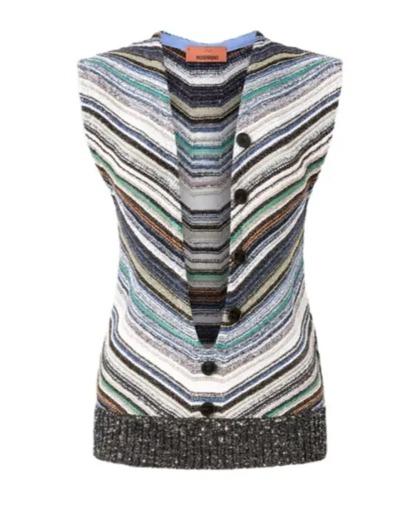 Missoni Striped Sequin Appliqué Sleeveless Top - Multiple Colors