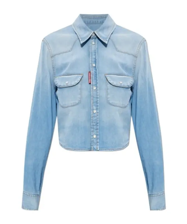Dsquared2 Long Sleeve Denim Shirt - Blue