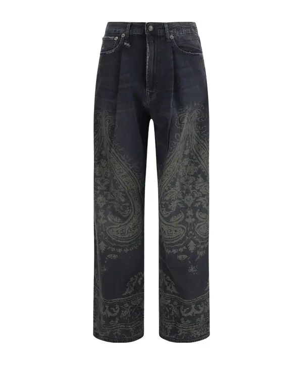 R13 Paisley Wide-leg Jeans
