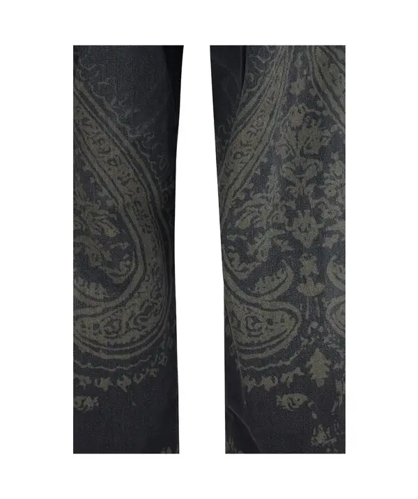 R13 Paisley Wide-leg Jeans