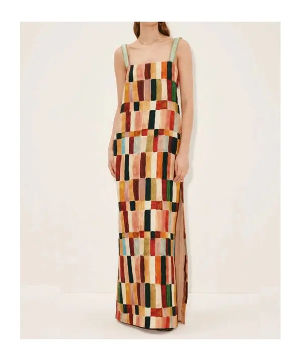 ALEMAIS Patchwork Maxi Dress