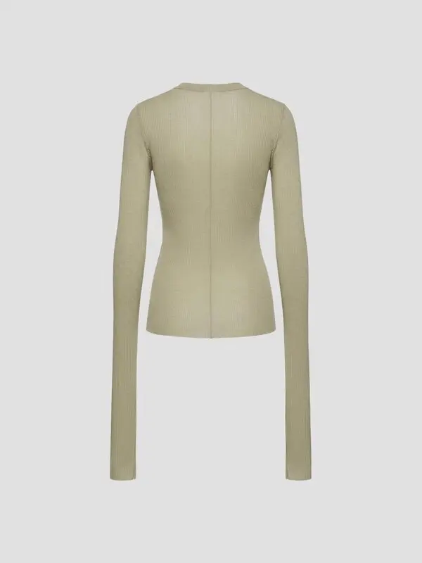 Rick Owens Long Sleeve T-shirt - Beige