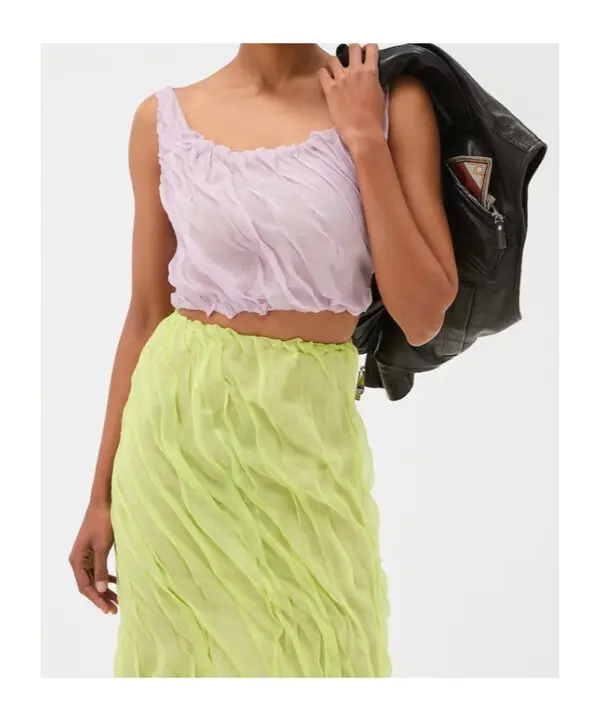 Versace Cropped Draped Top