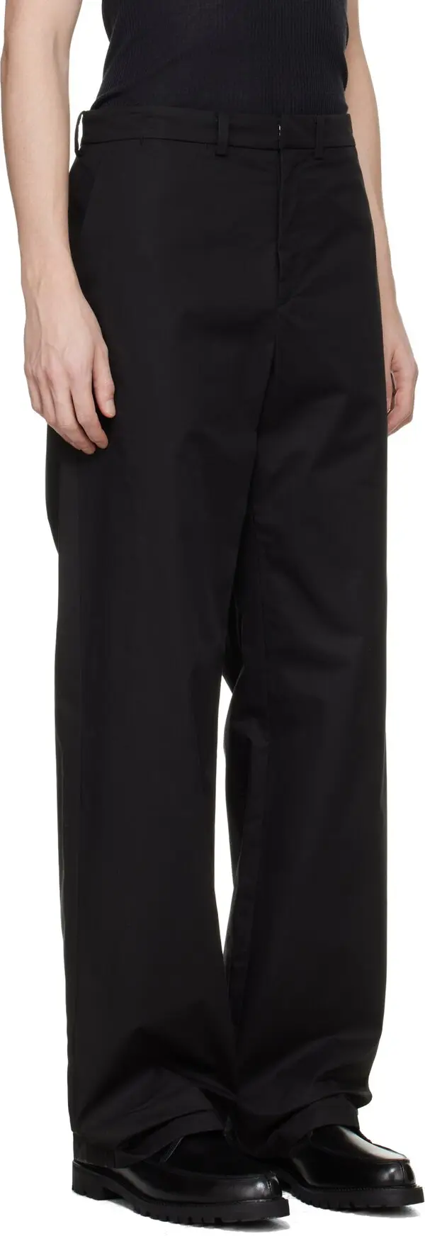 RIER Straight-leg Pants With Belt Loops - Black