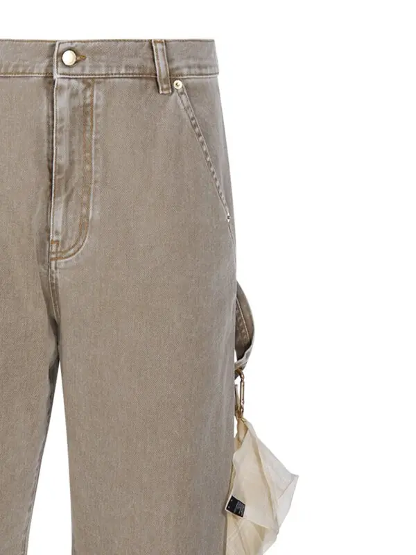 DARKPARK Sienna Loose Side Split Jeans - Nude