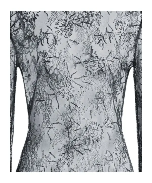 Alberta Ferretti Embroidered Lace Long Sleeve Shirt