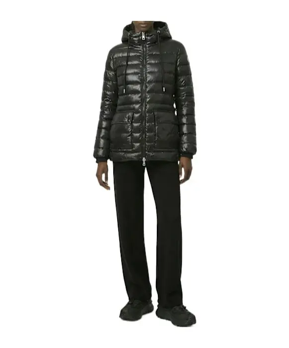 Moncler Quilted Hooded Down Jacket - Black