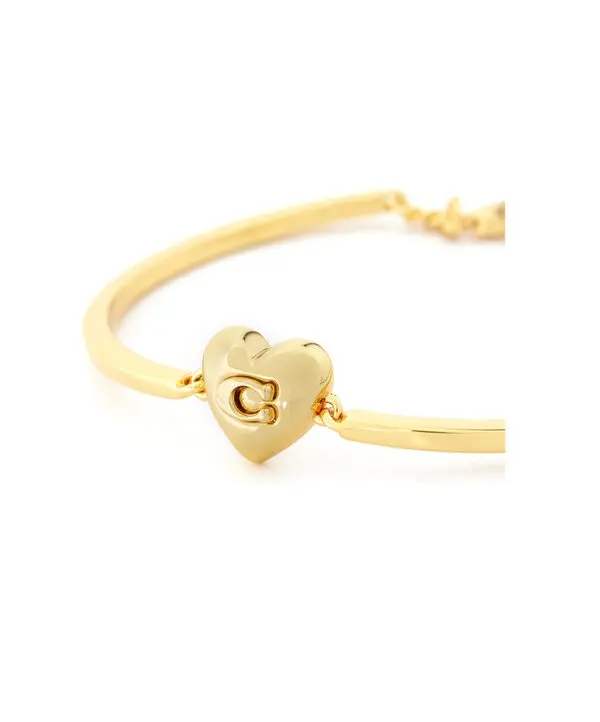 COACH Heart Charm Bracelet With Pearl Accent
