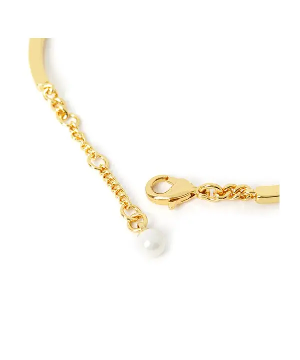 COACH Heart Charm Bracelet With Pearl Accent