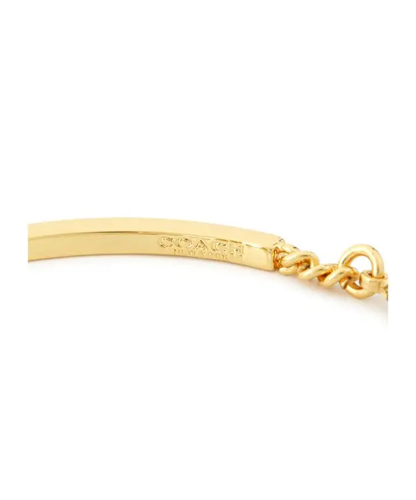 COACH Heart Charm Bracelet With Pearl Accent