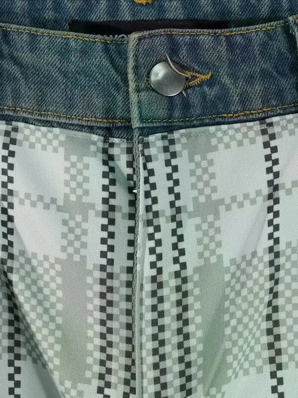 REWARD IF FOUND Check Straight-leg Jeans