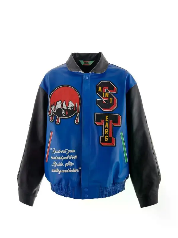 SAINT MXXXXXX Leather Varsity Jacket