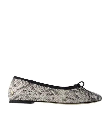 ANINE BING Jamie Embossed Ballerina Flats - Gray