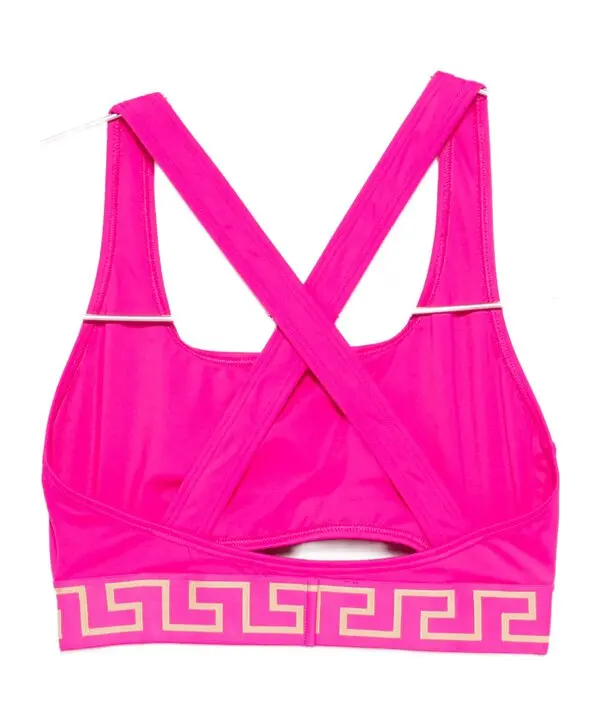 Versace Greca Border Cut-out Detailed Bikini Top