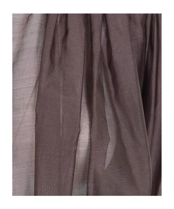 TWINSET Sheer Pleated Puff Sleeve Shirt