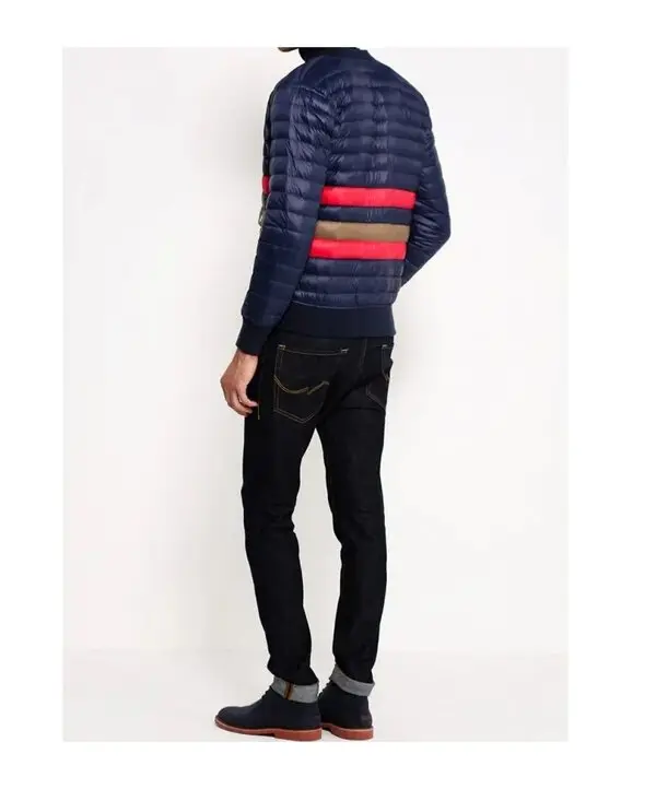 Iceberg Down Jacket With Striped Accents