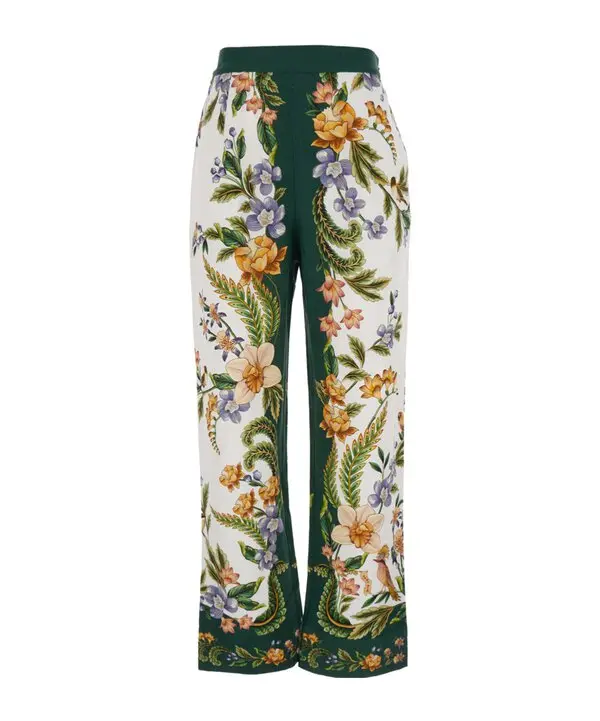 Farm Rio Botanical Print Straight-leg Pants