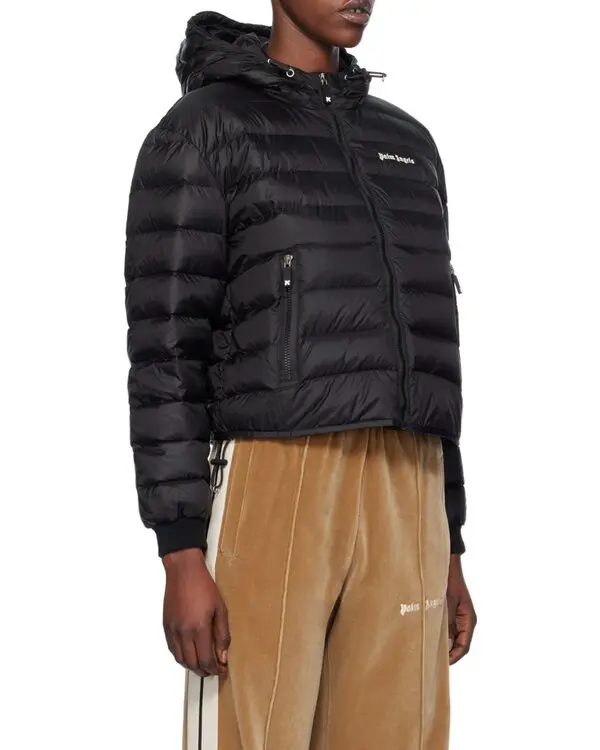 Palm Angels Logo Detailed Quilted Bomber Jacket