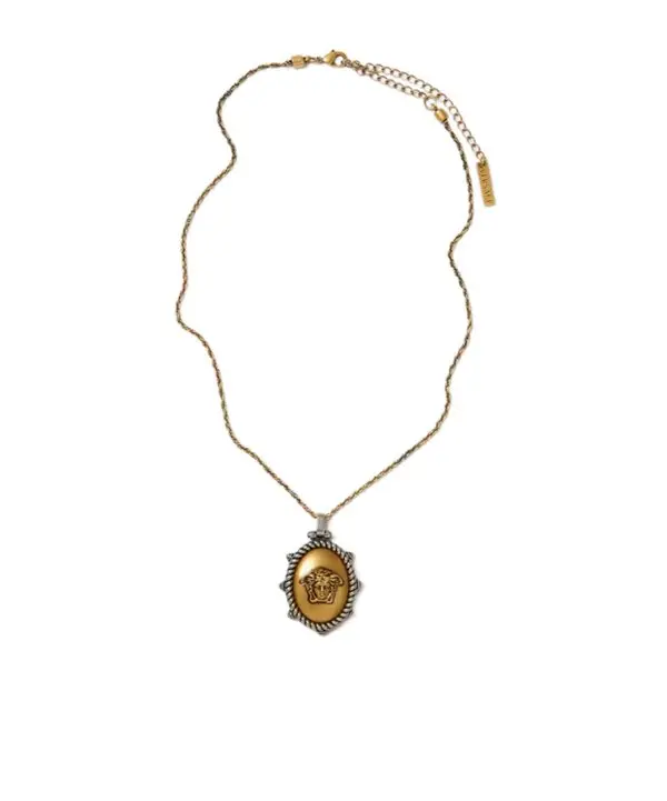 Versace Medusa Cameo Pendant Necklace - Silver  Gold