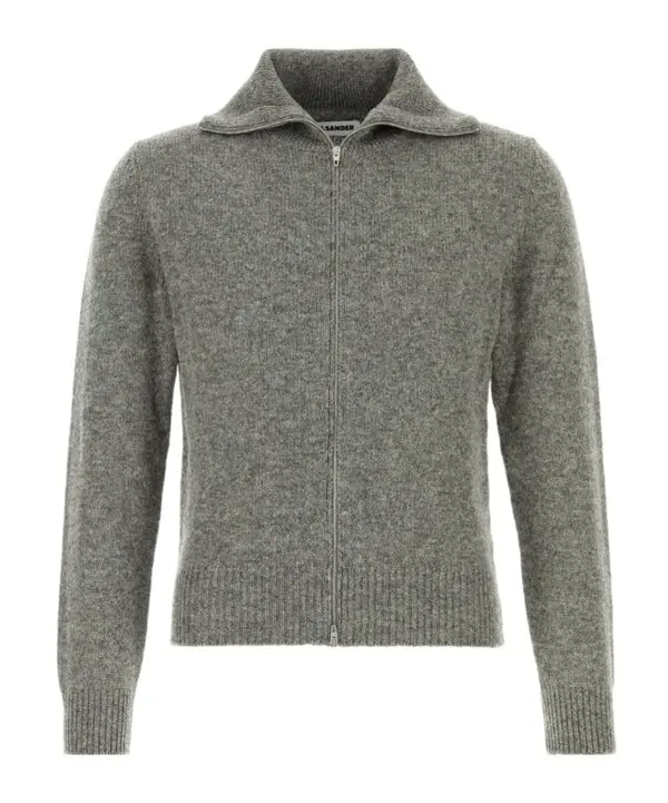 JIL SANDER Zip-up High Neck Cardigan