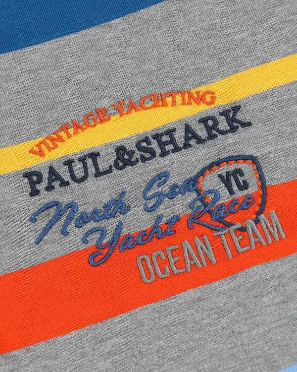 PAUL  SHARK Striped Long-sleeved Polo Shirt