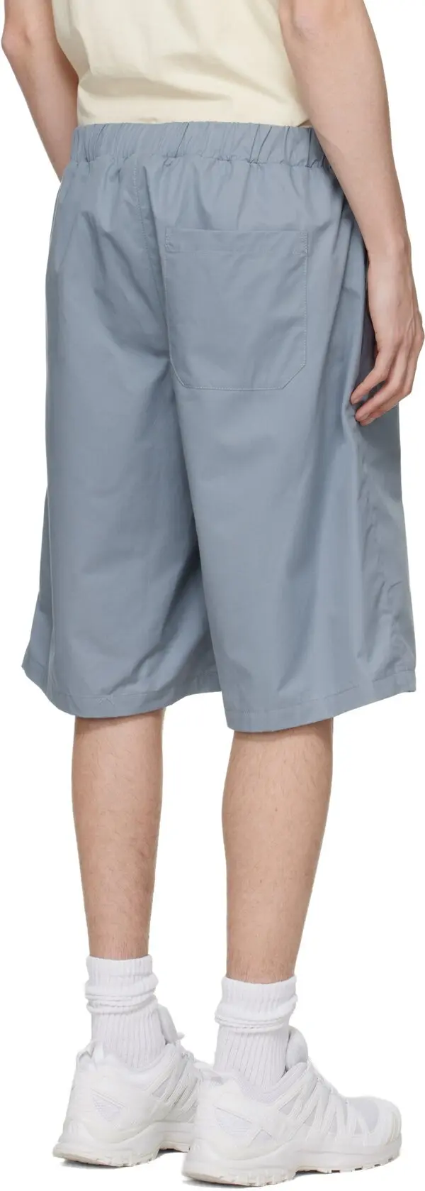 RIER Elasticated Cotton Bermuda Shorts - Blue
