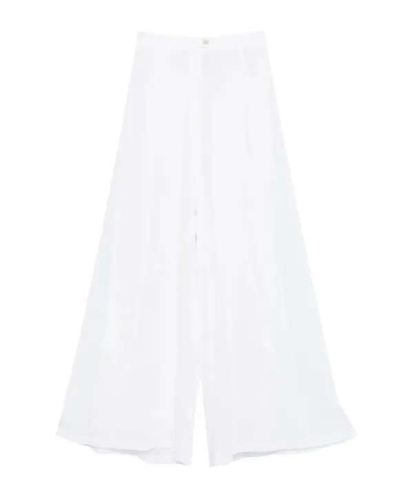FORTE_FORTE Button-fastening Trousers - White