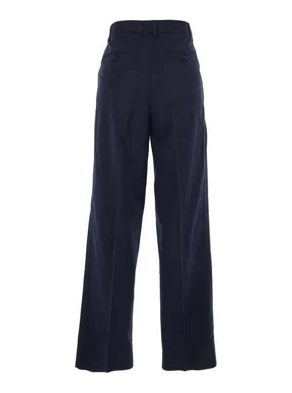 DUNST Pleated Chino Pants - Black