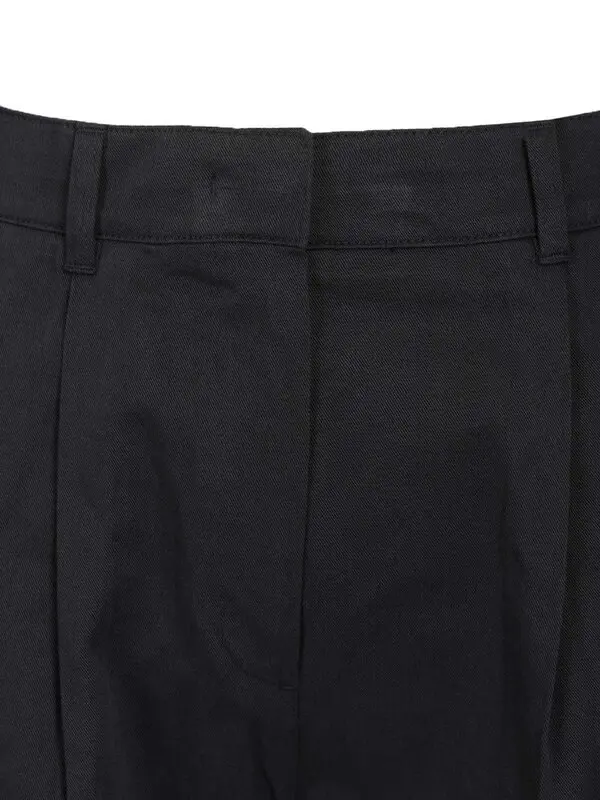 DUNST Pleated Chino Pants - Black