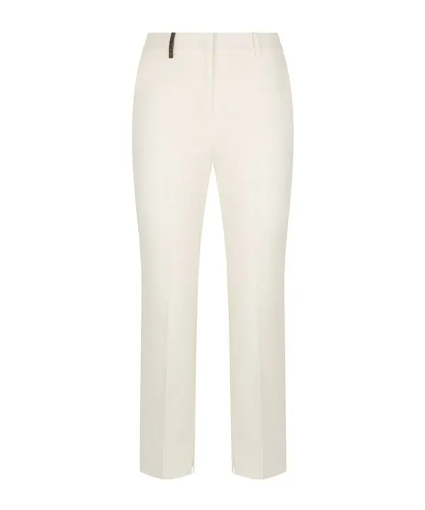 Peserico Cotton Slim-fit Pants - White