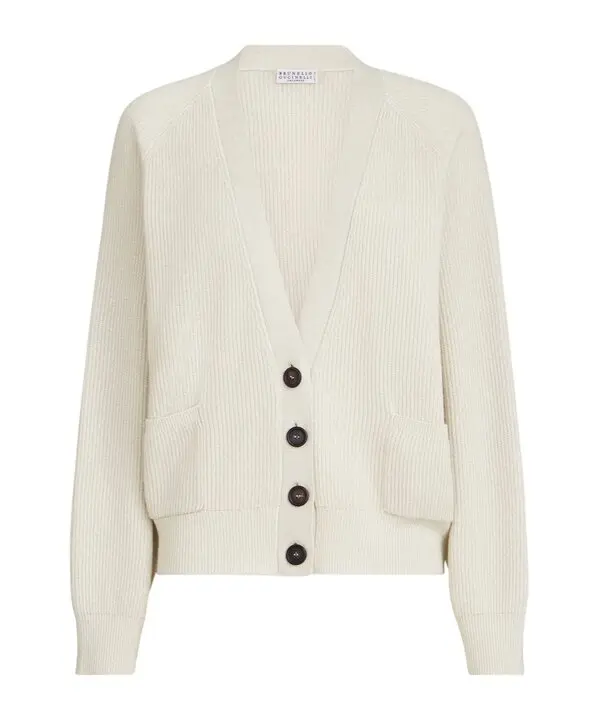 Brunello Cucinelli Ribbed Pocket Cardigan - Panama