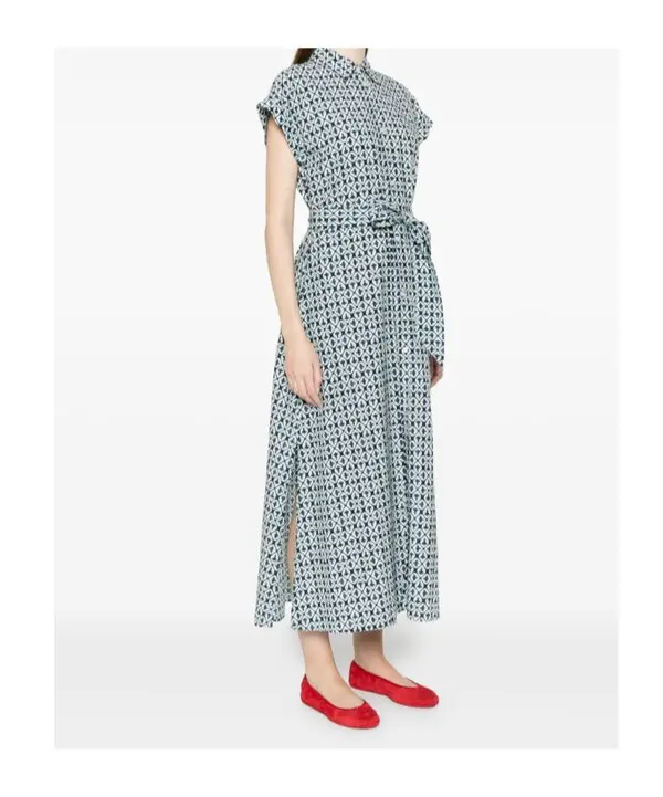 Woolrich Belted Printed Shirt Dress