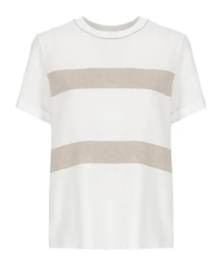 Peserico Contrast Stripe T-shirt - White