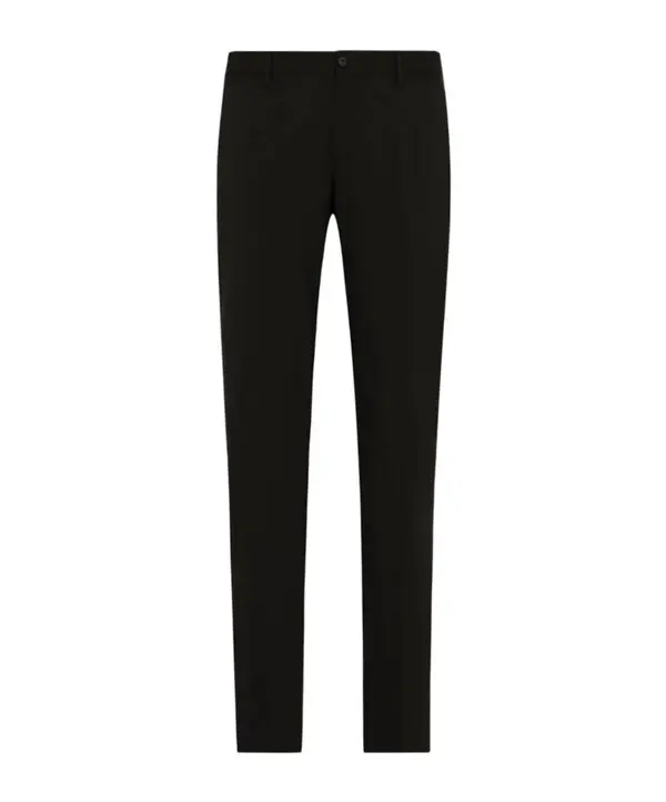 Dolce & Gabbana Wool Tailored Trousers - Black