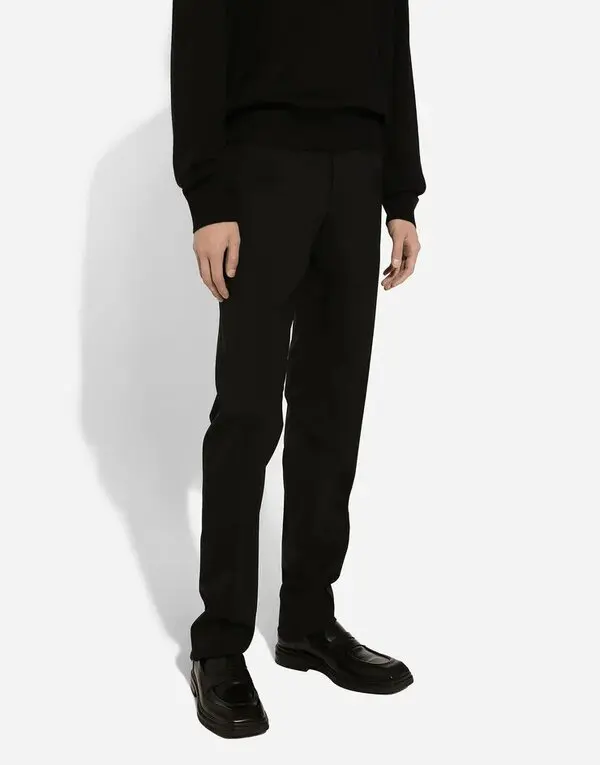 Dolce & Gabbana Wool Tailored Trousers - Black