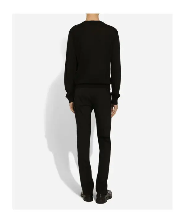 Dolce & Gabbana Wool Tailored Trousers - Black