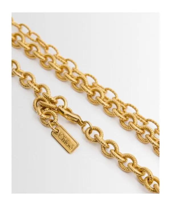 Chloé Medallion Long Necklace - Yellow