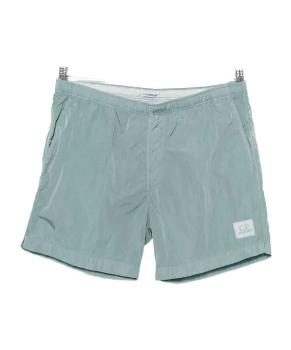 C.P. COMPANY Logo Patch Swim Shorts - Green