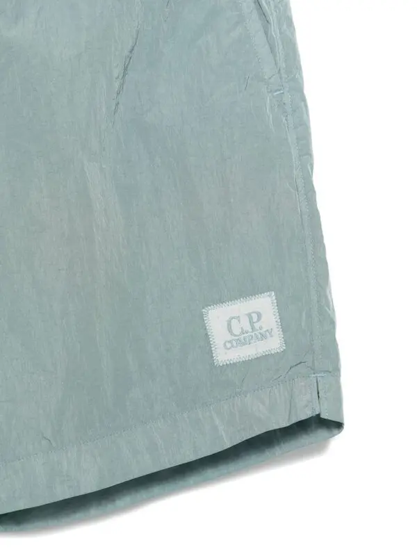 C.P. COMPANY Logo Patch Swim Shorts - Green