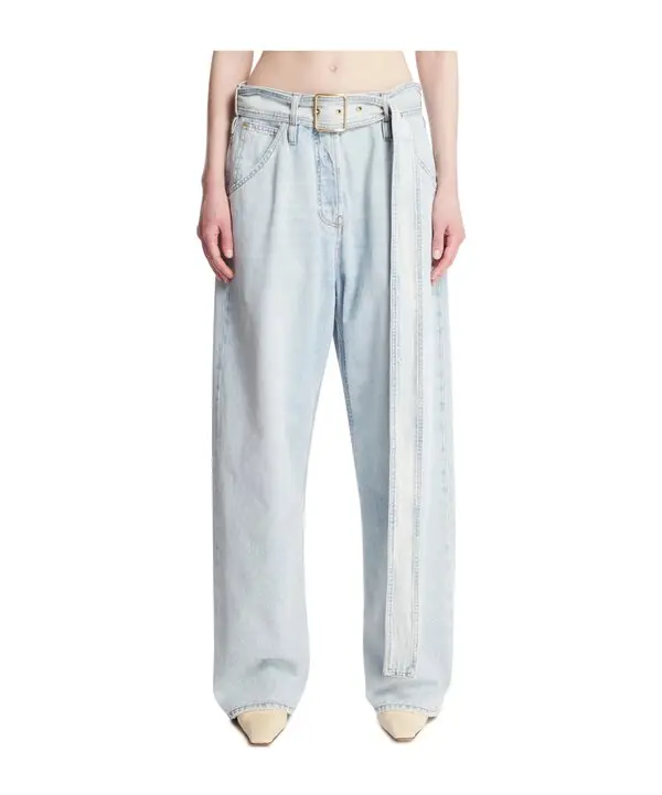 DARKPARK Belted Loose-fit Jeans - Light Blue