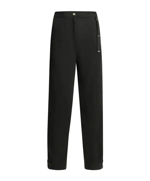 Herno Logo Plaque Grosgrain Detail Trousers - Black