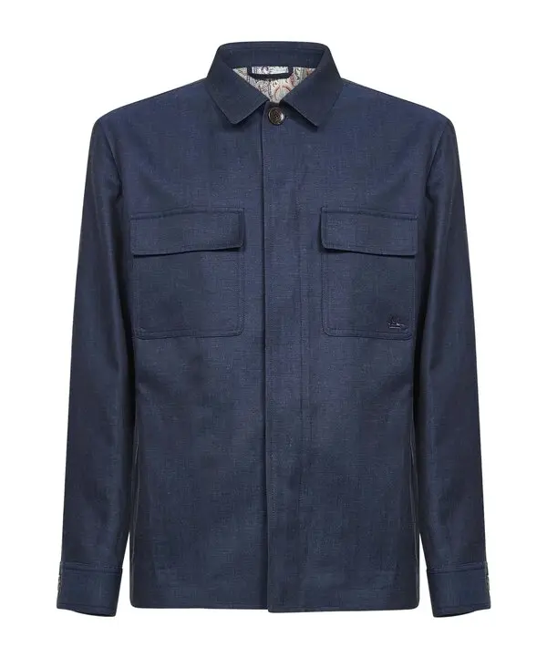 Etro Logo Embroidered Easy Fit Shirt
