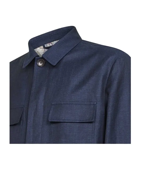 Etro Logo Embroidered Easy Fit Shirt