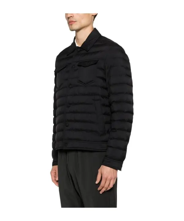 Herno Quilted Padded Shirt Jacket - Black