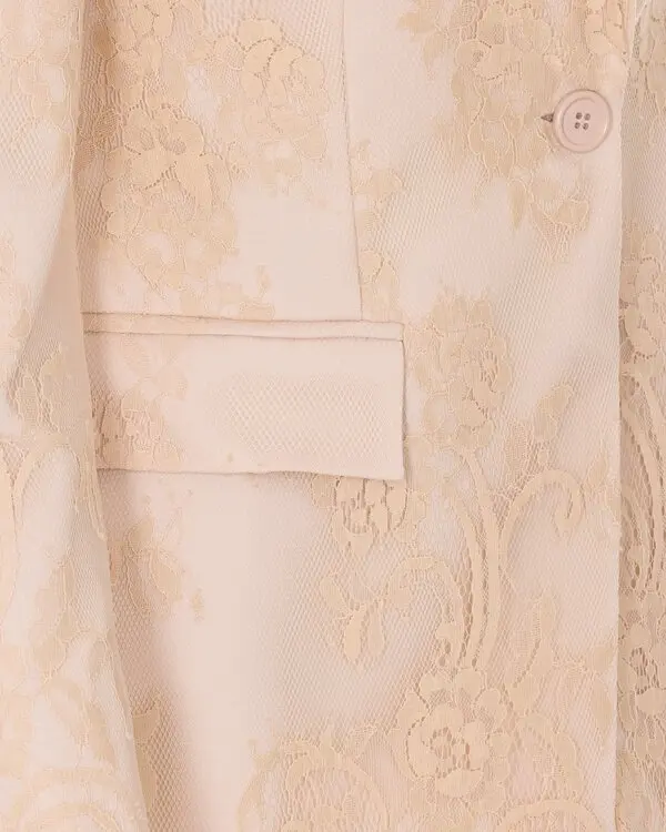 ANIYE BY Silva Lace Embroidered Blazer - Nude