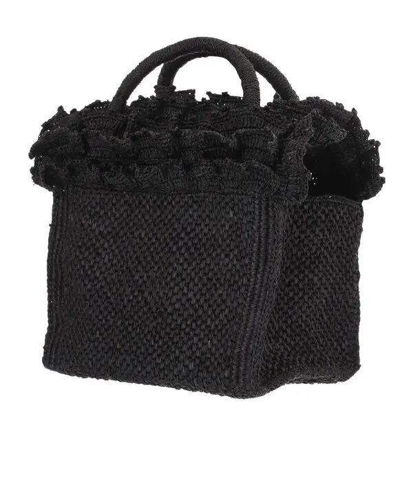 IBELIV Laguna Ruffled Shoulder Bag - Black