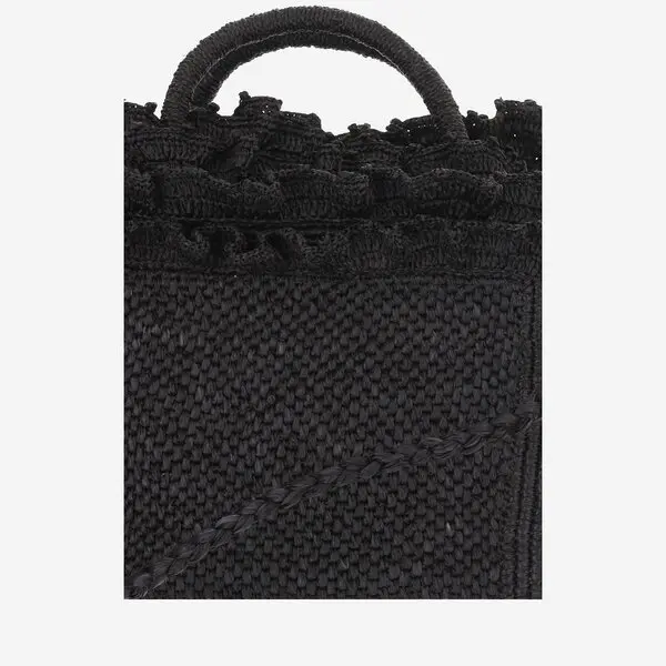 IBELIV Laguna Ruffled Shoulder Bag - Black