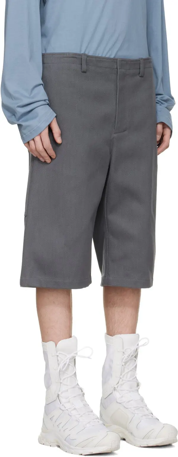 RIER Antique Gabardine Shorts - Black